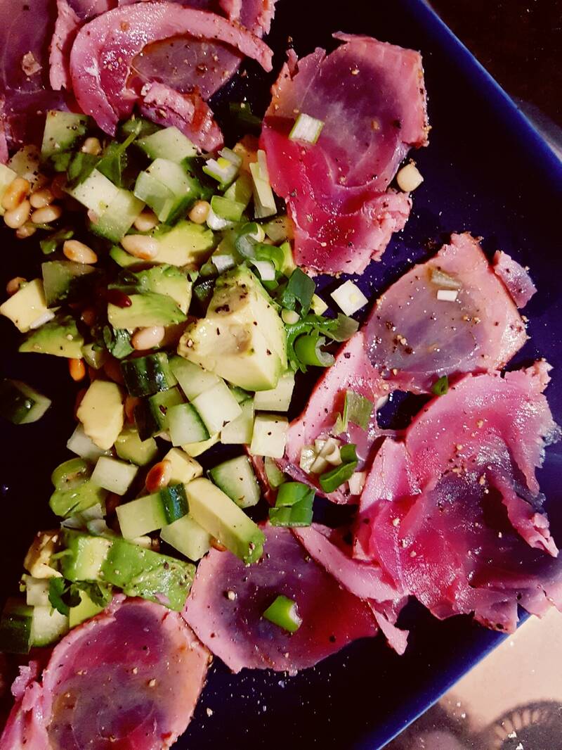 Halstrad tonfisk med tonfisksallad - Matklubben